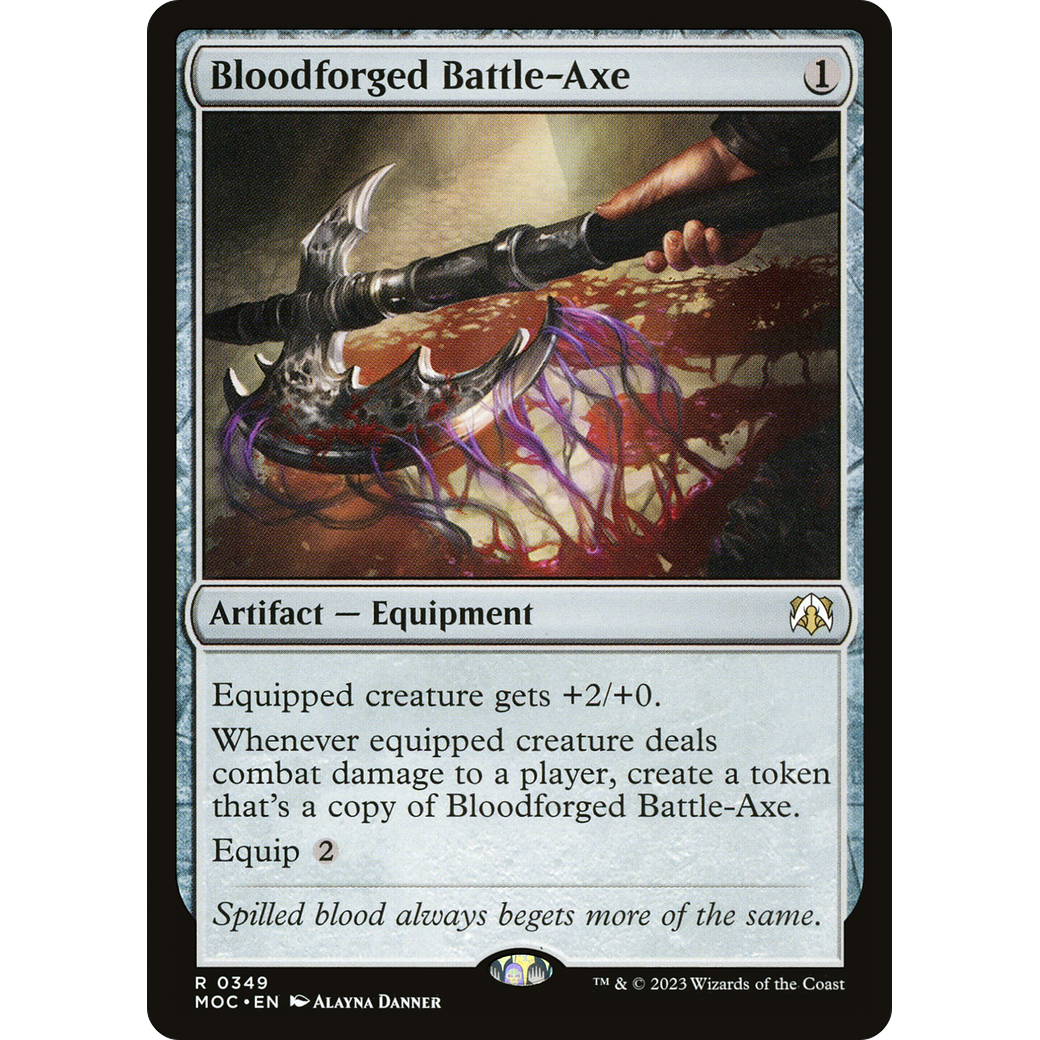 Bloodforged Battle-Axe (MOC-349) - March of the Machine Commander